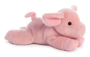 aurora® adorable mini flopsie™ pickles piglet™ stuffed animal - playful ease - timeless companions - pink 8 inches