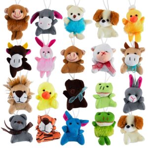 super z outlet mini cute plush animals for children, shows, playtime, schools - (pack of 20)