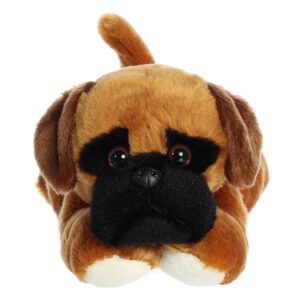 aurora® adorable flopsie™ chad boxer™ stuffed animal - playful ease - timeless companions - brown 12 inches