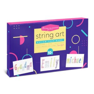 craft dreams string art kit, string a name, includes abc templates and kid friendly instructions