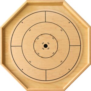 the gold standard board - traditional octagon crokinole board game set