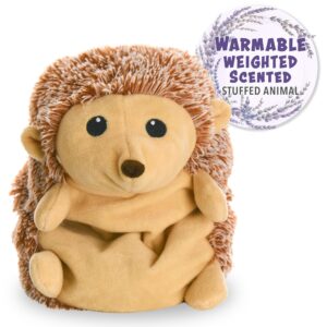 warm pals - harley hedgehog - 1.5lbs - cozy microwavable lavender scented plush toys - heated stuffed animal - heatable coolable bedtime comfort plushie