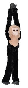 wild republic hanging monkey capuchin, stuffed animal, 20 inches, gift for kids, plush toy, fill is spun recycled water bottles