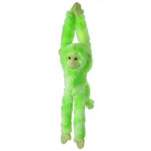 wild republic, hanging monkey plush, stuffed animal, plush toy, gifts for kids, vibe green, 22"