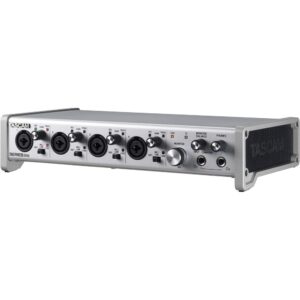 tascam series 208i 20 in/8 out usb audio interface with midi, daw recording software for songwriting, podcasting, recording