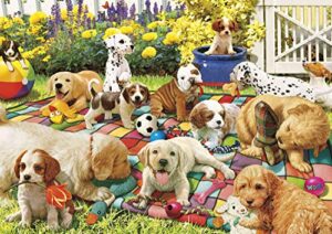 buffalo games - puppy playground - 300 large piece jigsaw puzzle