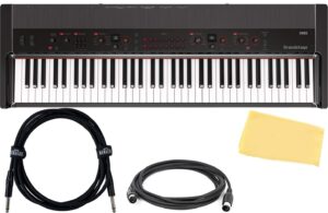 korg grandstage 73-key digital stage piano bundle with instrument cable, midi cable, and austin bazaar polishing cloth