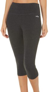 spalding womens high waist capri leggings large charcoal grey