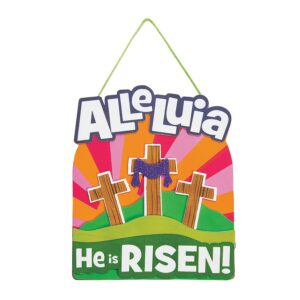 alleluia, he is risen sign craft kit - crafts for kids and fun home activities