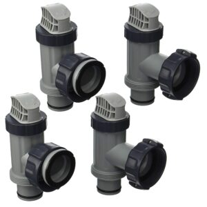 intex above ground plunger valves with gaskets & nuts replacement part (4 pack)