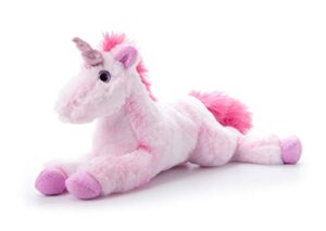 the petting zoo pink unicorn stuffed animal, gifts for girls, posh plush unicorn toy 14 inches