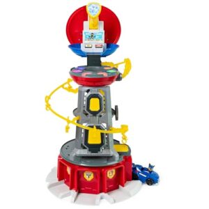 cool maker paw patrol, mighty pups super paws lookout tower playset with lights and sounds, toy for ages 3 and up