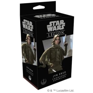 atomic mass games star wars: legion jyn erso commander expansion - brave rebel leader! tabletop miniatures game, strategy game for kids and adults, ages 14+, 2 players, 3 hour playtime, made