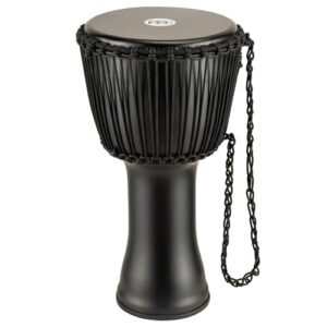 meinl percussion series travel djembe hand drum circle instrument, synthetic shell and goat skin head — not made in china — african mali weave rope tuning, 2-year warranty (padj4-l-g)