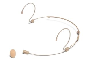 samson de60x unidirectional headset microphone with miniature condenser capsule and four adaptor cables compatible with popular wireless systems,beige