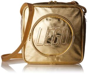 lego brick crossbody handbag - gold