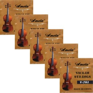 5 sets replacement stainless steel 3/4 4/4 size fiddle string violin strings e a d g