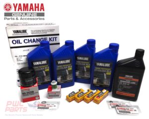 yamaha oem 2014+ f115 vf115 oil change 10w30 fc 4m lower unit gear lube drain fill gasket ngk spark plugs lkr6e fuel filter maintenance kit