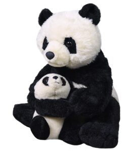 wild republic mom & baby panda plush, stuffed animal, plush toy, gifts for kids, 12", model: 19398