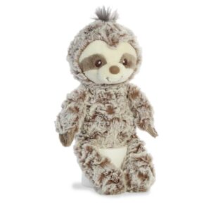 aurora® playful sammie sloth™ baby stuffed animal - soft & cuddly toy - imaginative play - brown 10 inches