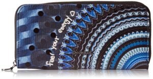 desigual wallet rep friend_zip around, blue indigo