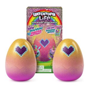 hatchimals hatchtopia life 2-pack, 2-inch tall plush with interactive game, for ages 5 and up (styles may vary)