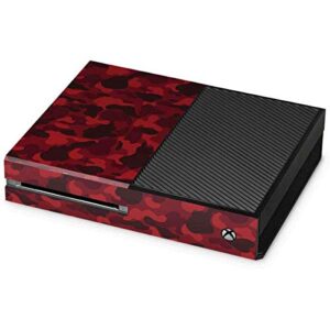 skinit decal gaming skin compatible with xbox one console - originally designed red street camo design