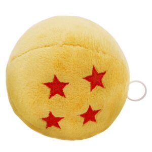 abystyle dragon ball z 4 star rumbling soft yellow plush polyester 4" across dbz anime manga home room décor essential plush accessories gift fans