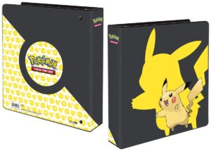 ultra pro:-pokemon pikachu trading card game, 2 inch album for storing and organizing trading cards, 9 pocket pages, durable