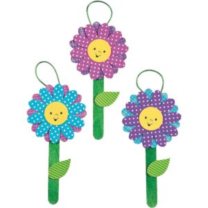 flower ornament craft kits (makes 12) spring crafts for kids and fun home activities