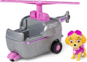 paw patrol, skye’s helicopter vehicle with collectible figure, for kids aged 3 and up