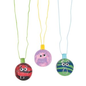 wiggle eye sand art necklace - crafts for kids and fun home activities