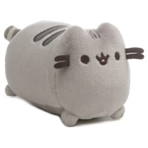 gund pusheen phone and computer screen cleaner plush stuffed animal cat, gray, 4"