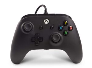 powera wired officially licensed controller for xbox one, s, xbox one x & windows 10 - black