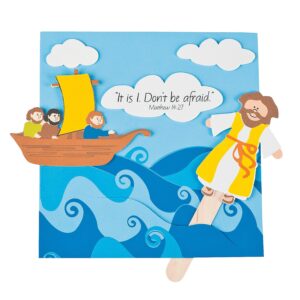 jesus walks on water craft kit - 12 - crafts for kids and fun home activities