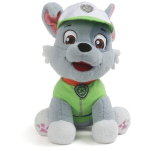 gund official paw patrol rocky in signature recycling uniform plush toy, stuffed animal for ages 1 and up, 9"