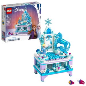 lego disney frozen 2 elsa's jewelry box creation building toy 41168 make a jewelry storage box with lockable drawer & mirror, collectible disney gift idea with princess elsa mini-doll and nokk figure