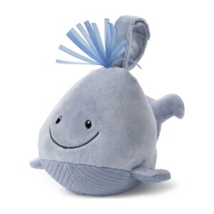 gund baby sleepy seas sound & lights whale on-the-go, blue