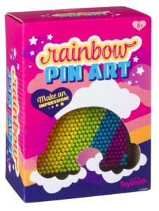 toysmith colorful rainbow pin art, girls boys, room decor desk toy