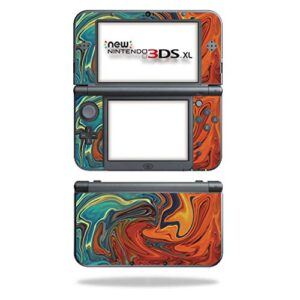 mightyskins skin compatible with nintendo new 3ds xl (2015) - lava water | protective, durable, and unique vinyl decal wrap cover | easy to apply, remove, and change styles | made in the usa