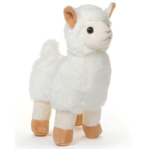 bearington lil' alma small plush stuffed animal llama, 7 inches