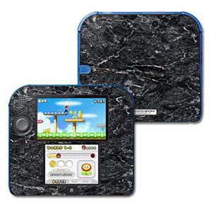 mightyskins skin compatible with nintendo 2ds - onyx marble | protective, durable, and unique vinyl decal wrap cover | easy to apply, remove, and change styles | made in the usa