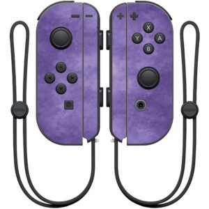 mightyskins skin compatible with nintendo joy-con controller - purple airbrush | protective, durable, and unique vinyl decal wrap cover | easy to apply, remove, and change styles | made in the usa