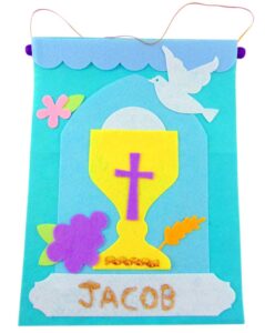 westmon works first communion banner kit for boys and girls arts and craft decoration set