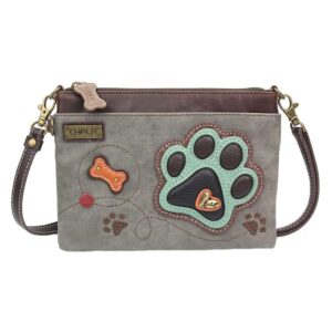 chala paw print mini crossbody handbag dog lovers gift, dog mom convertible straps