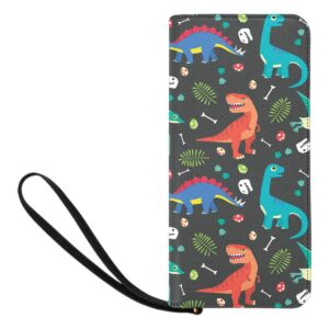 interestprint women's baby dinosaur continental wallet