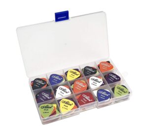 100pcs alice matte anti-skid acoustic electric guitar picks plectrum 6 thickness 0.58/0.71/0.81/0.96/1.20/1.50 mm with pick case storage box