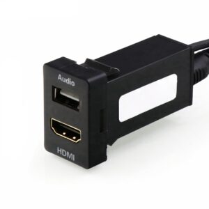 timloon hdmi socket mount cable +usb audio input audio relay use for toyota（type a）