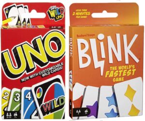 uno and blink | card game bundle for kids