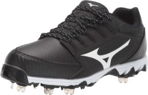 mizuno womens 9-spike swift 6 low metal baseball cleats, royal-white, 9.5 us